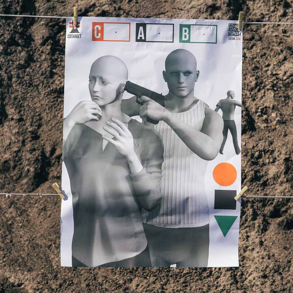 Silhouette Twin Bravo - 50 cibles (anti-reflets) | Cdtarget